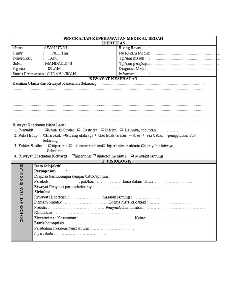 Format Pengkajin KMB | PDF