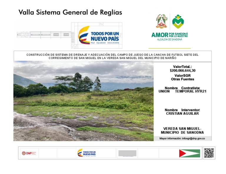 Modelo Guia para Vallas SGR | PDF