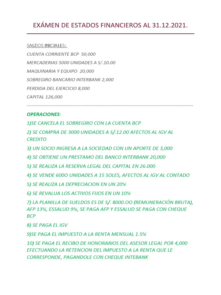 Exámen de Eeff 01 | PDF