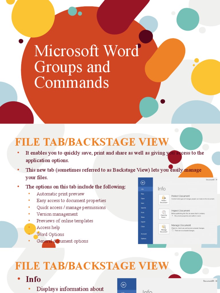 MS Word Groups and Commands | Download Free PDF | Hyperlink | Microsoft ...