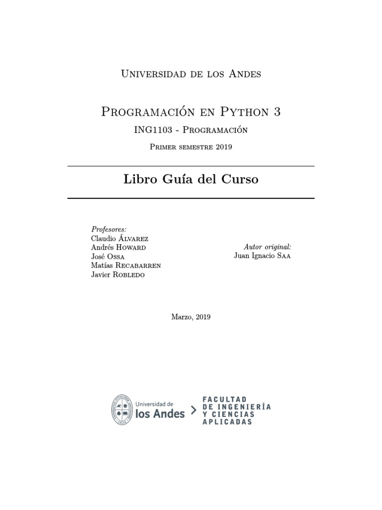 Libro Guia Python3 | PDF | Algoritmos | Python (lenguaje de programación)