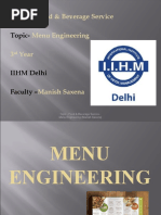Menu Engineering Worksheet Guide | PDF | Menu | Profit (Economics)