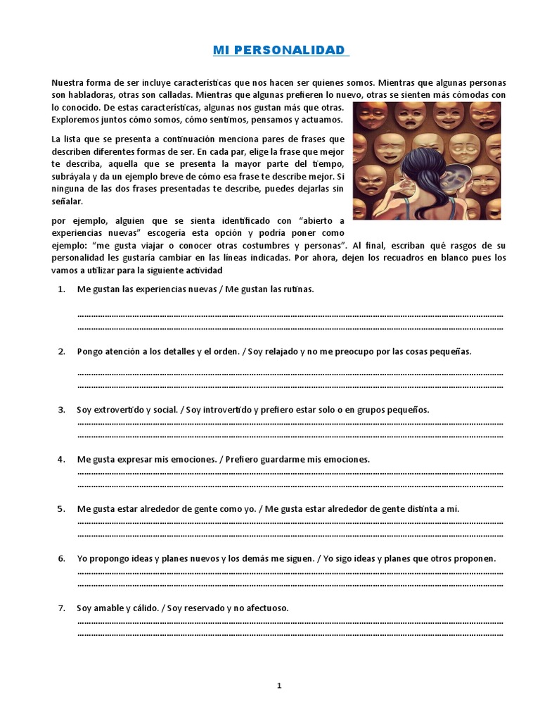 Características de la Personalidad Humana | PDF | Cerebro | Cognición