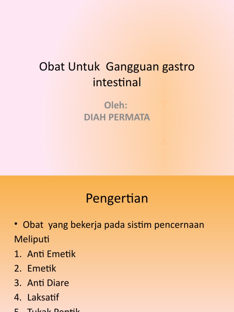 Obat Gastro Intestinal | PDF
