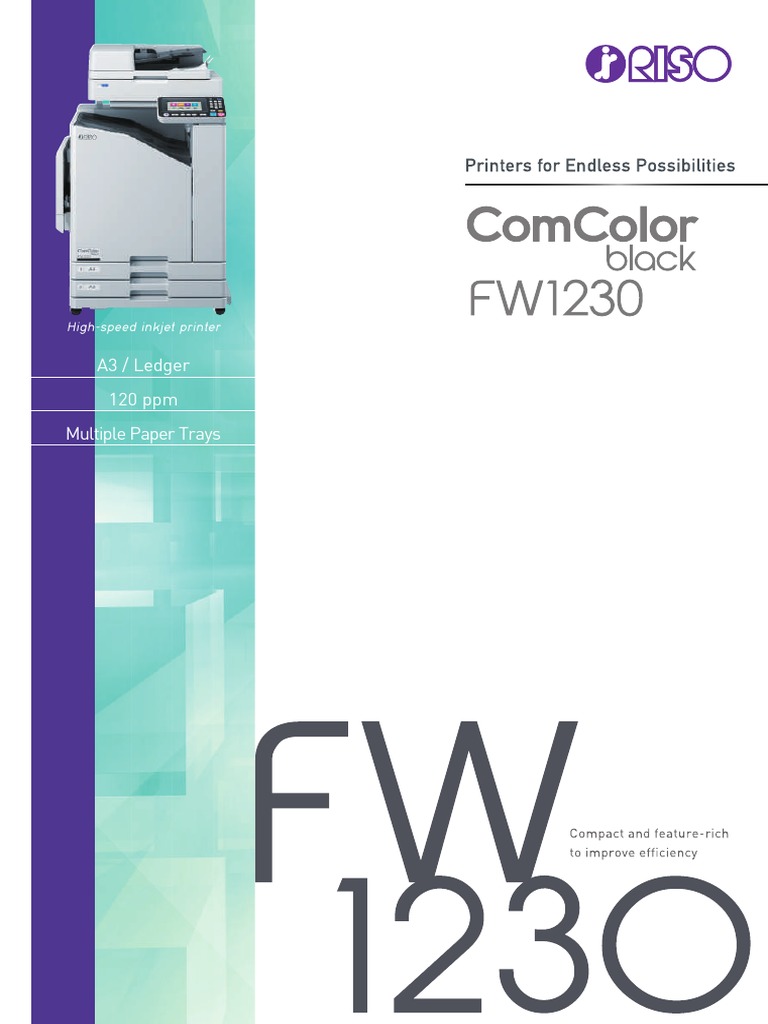 A3 / Ledger 120 PPM Multiple Paper Trays: High-Speed Inkjet Printer ...