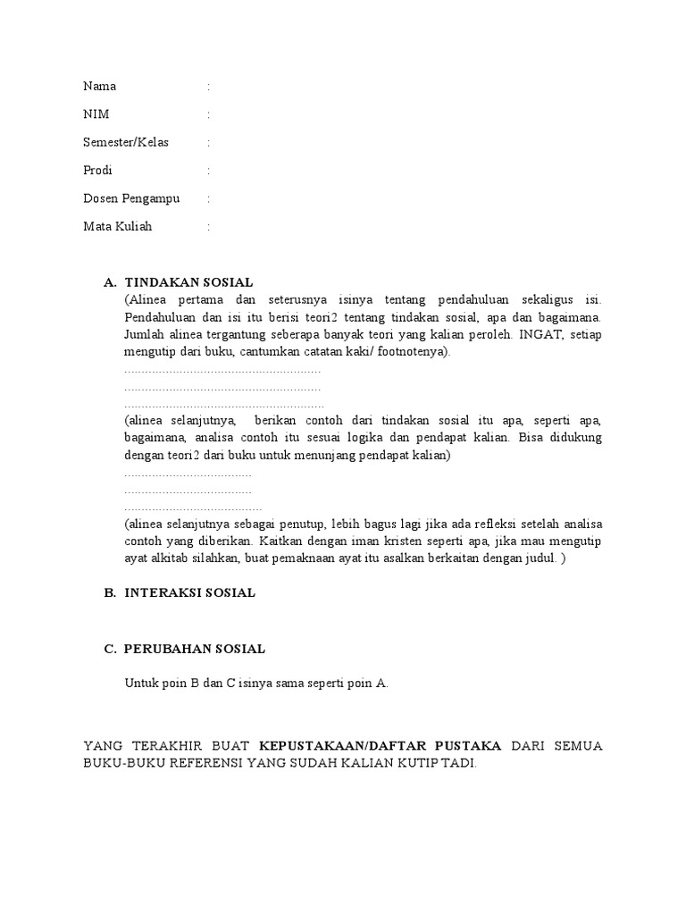 Contoh Format Penulisan Paper | PDF