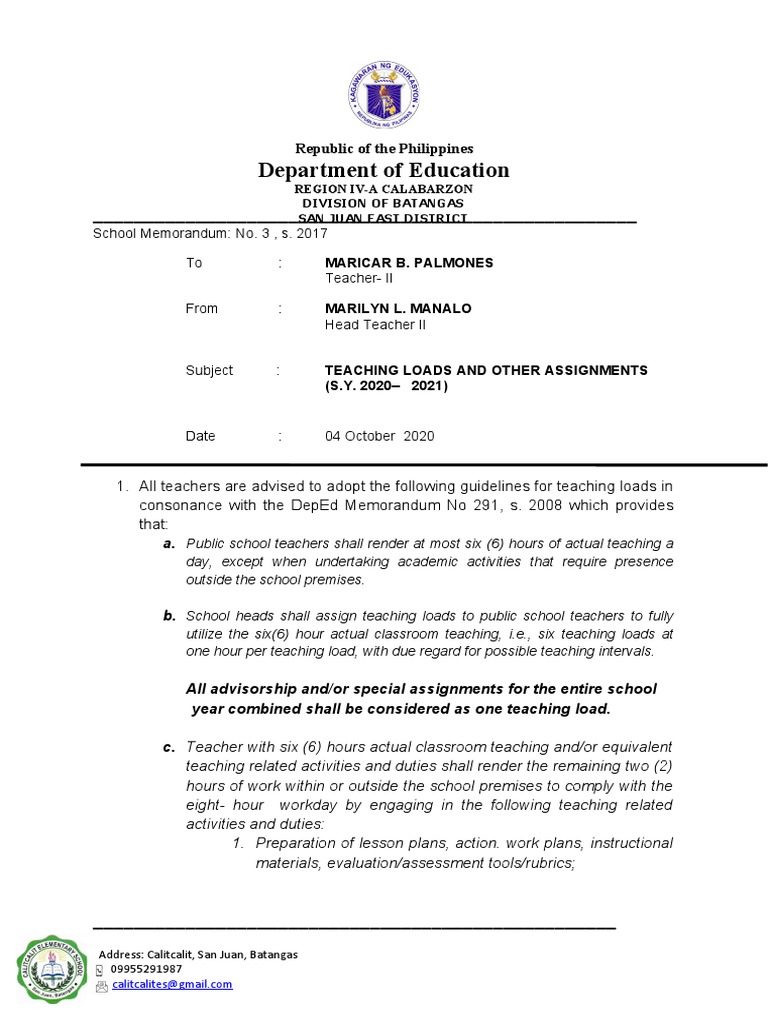 Department of Education: Republic of The Philippines | PDF | Teachers ...