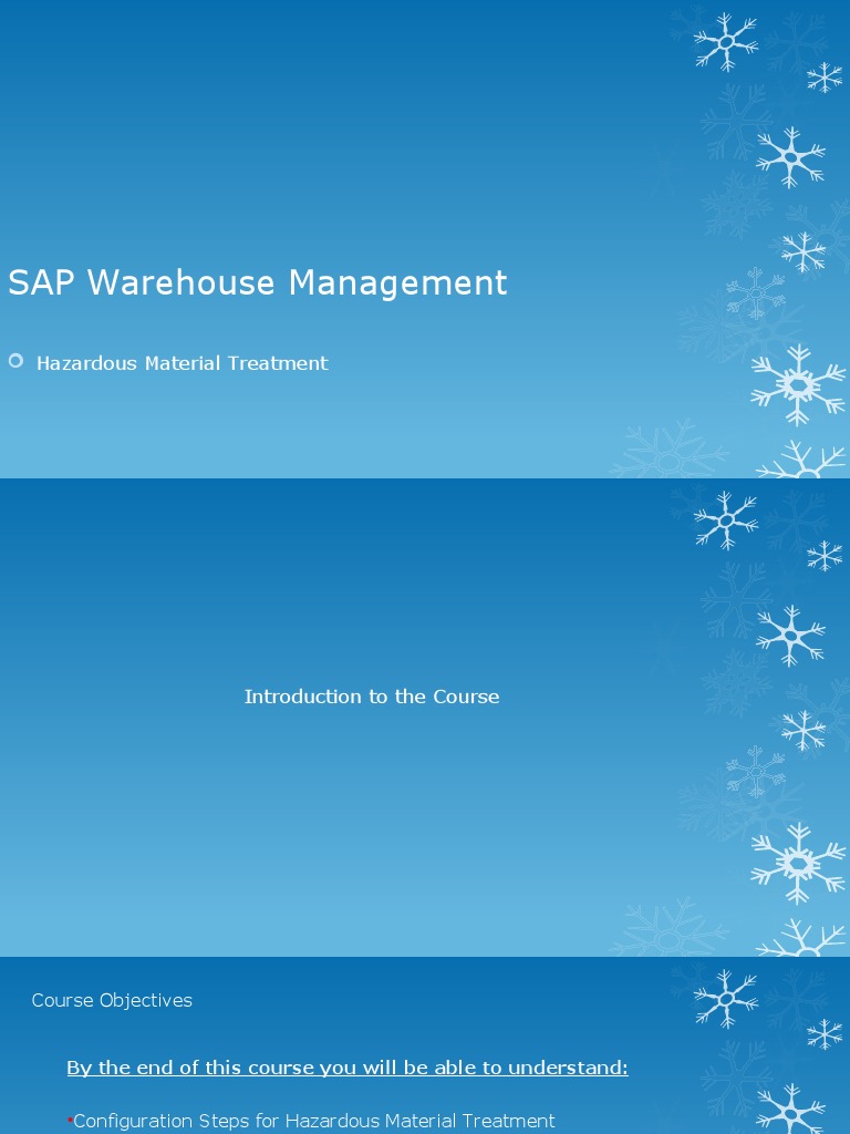 Hazardous Material Treatment in SAP WM | PDF | Logistics | Warehouse