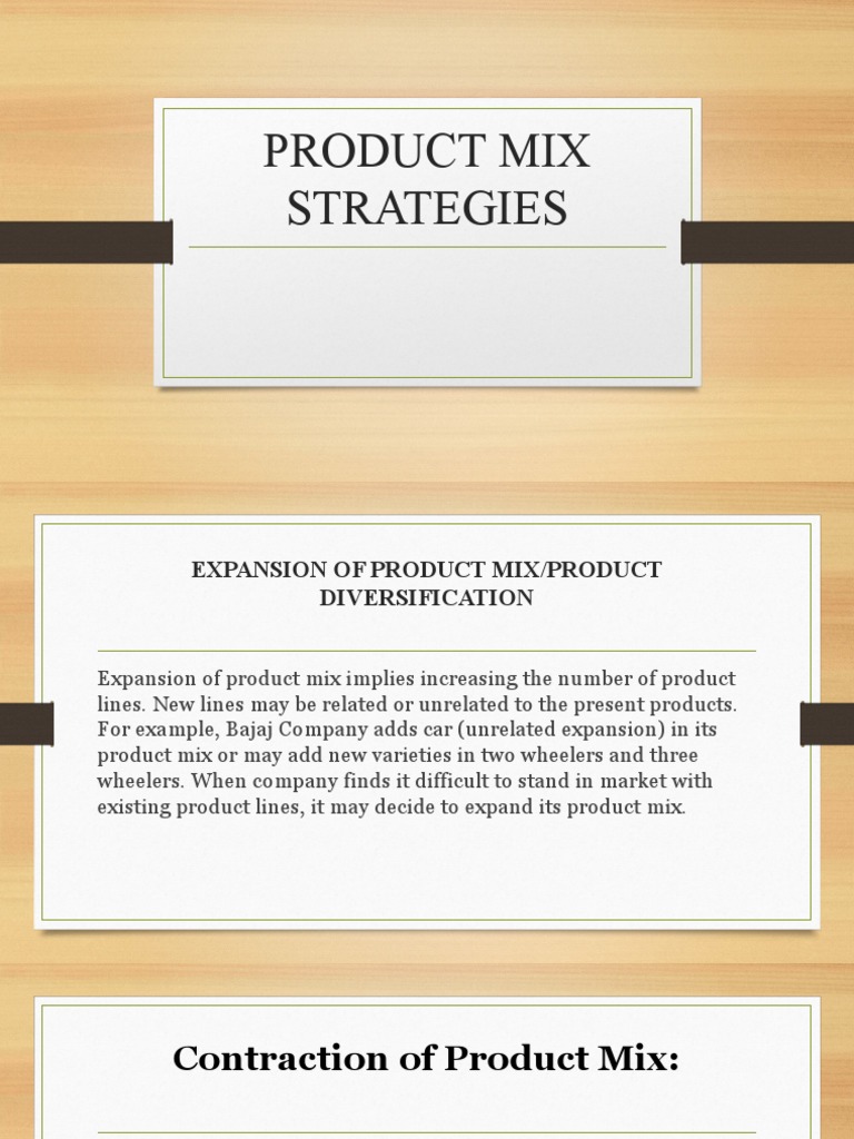 Product Mix Strategies Overview | PDF | Sales | Communication