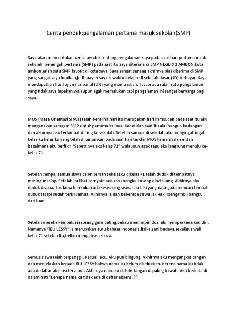 Cerita Pendek Bahasa Indonesia Pdf