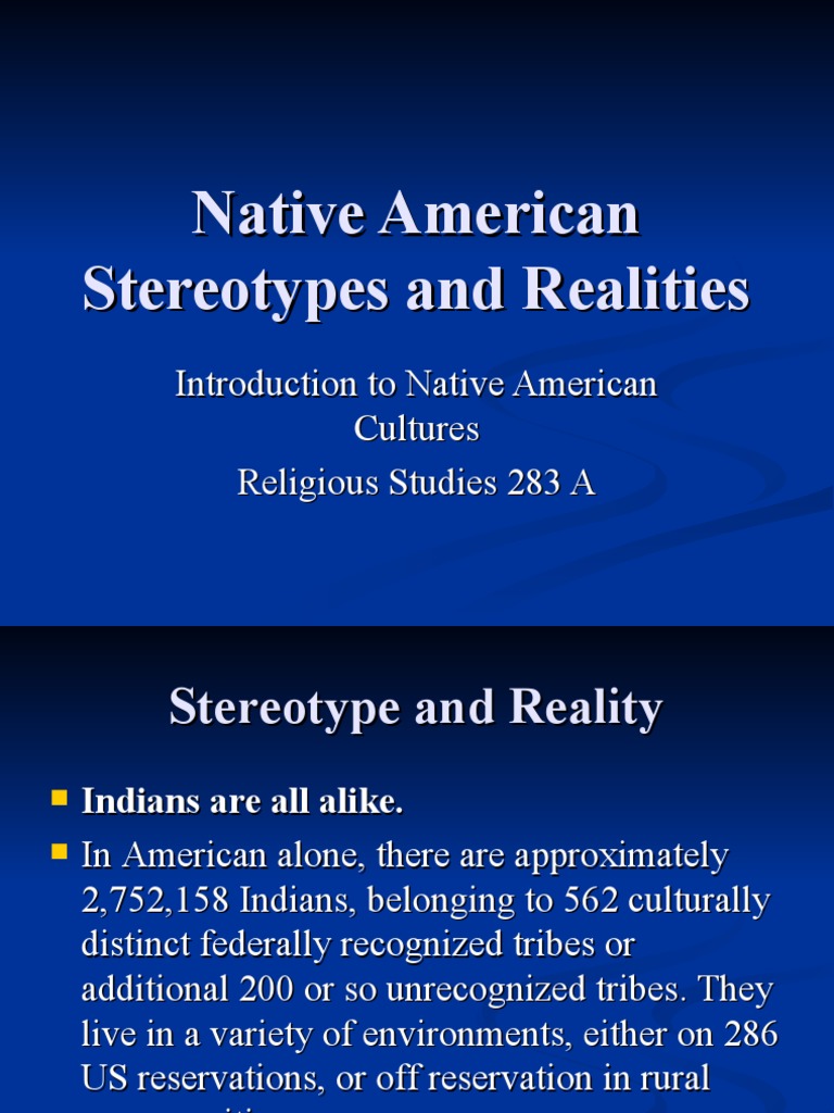 Native American Stereotypes and Realities | PDF | Bureau Of Indian ...