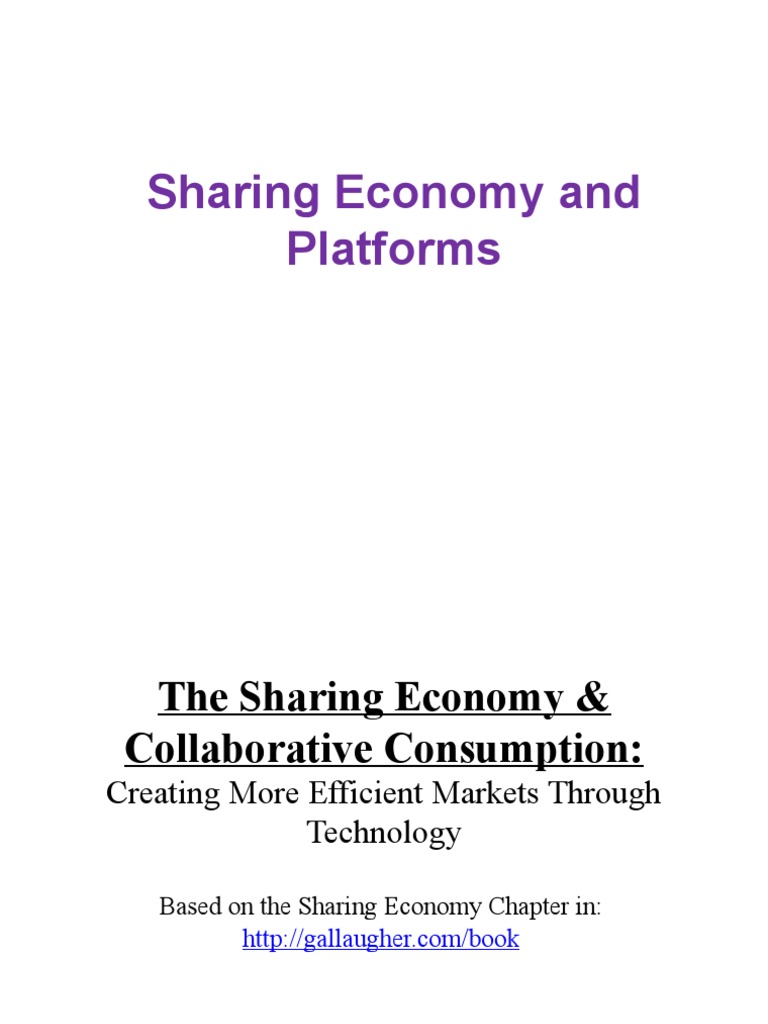 Shared Economy and Platforms | PDF | Sharing Economy | Market (Economics)