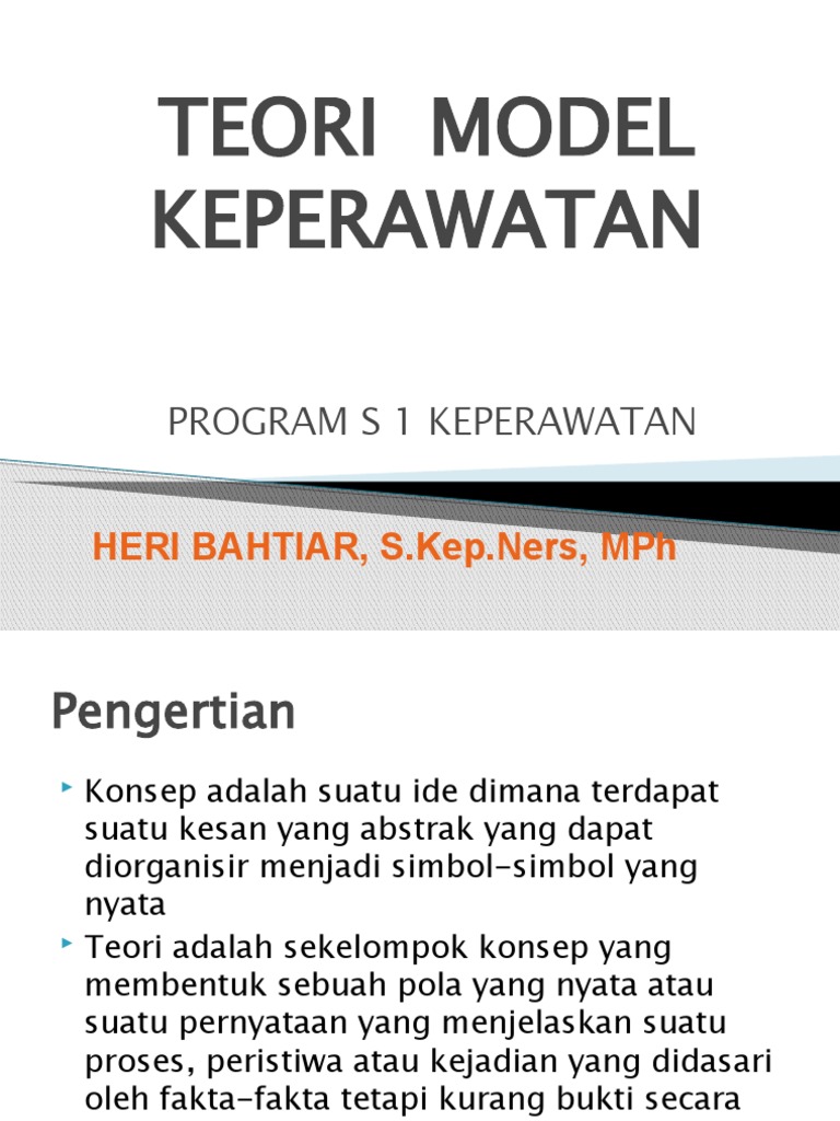 Model-Konsep-Dan-Teori-Keperawatan KLG S1 KEP SMT 6 | PDF