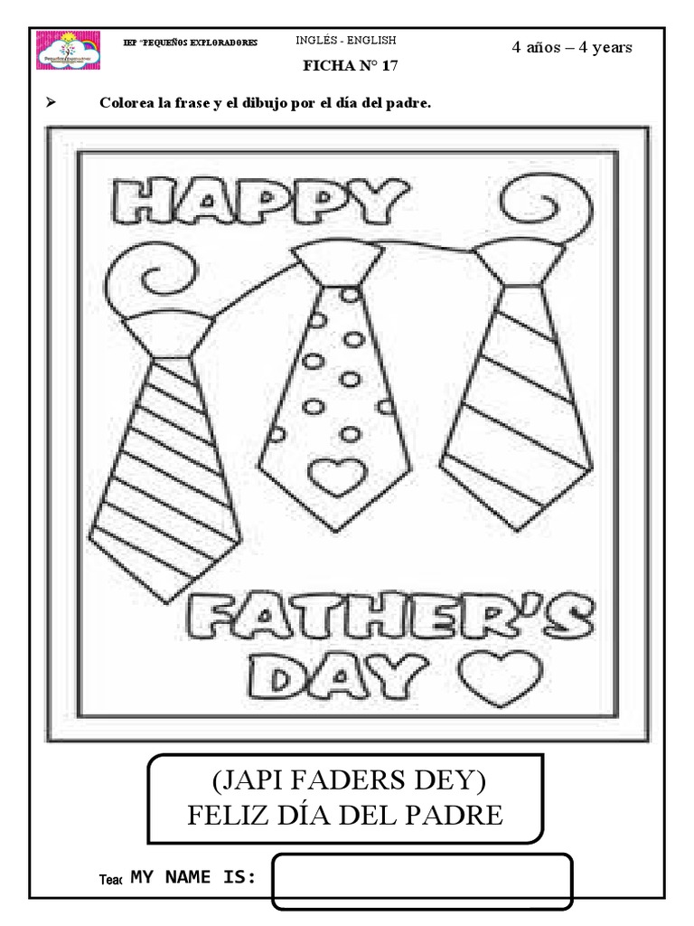 Celebrating Father's Day Through Coloring Activities | PDF