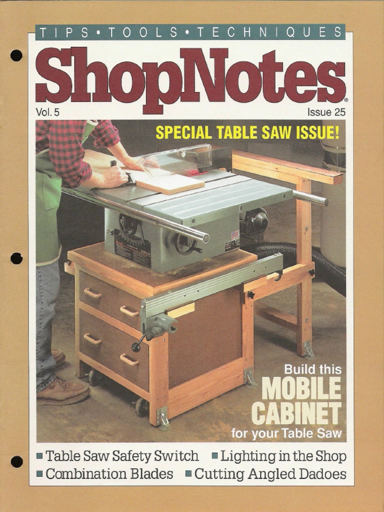 ShopNotes #25 (Vol. 05) - Special Table Saw Issue | PDF
