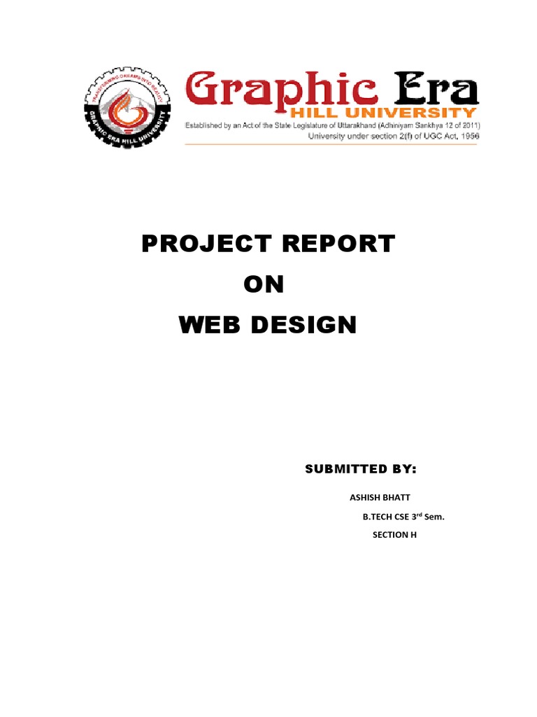 Ashish Bhatt Web Design Report | PDF | Web Design | Software Engineering