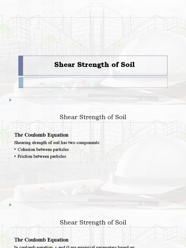 5.shear Strength of Soil | PDF | Stress (Mechanics) | Solid Mechanics