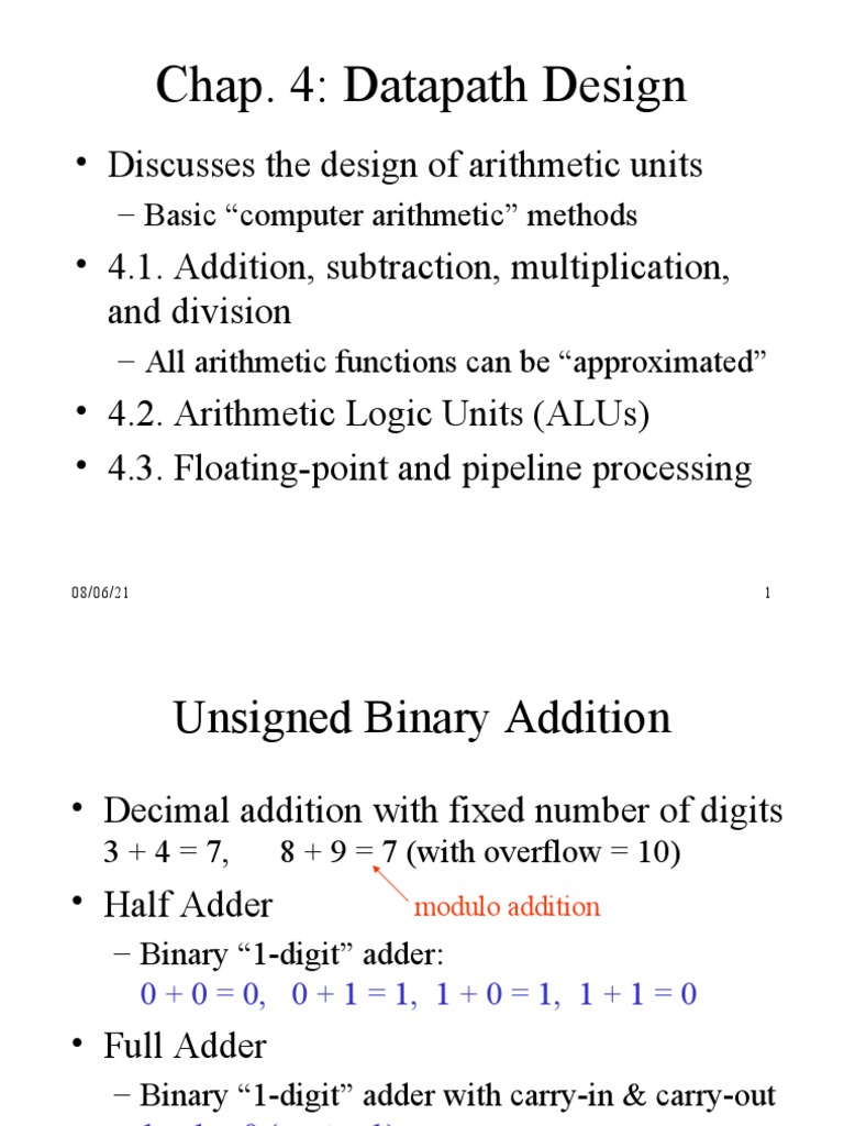 CAO - Lecutre5 Datapath Design | PDF | Central Processing Unit | Computer Architecture