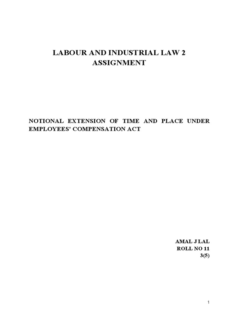 Doctrine of Notional Extension With Respect To Employees' Compensation ...