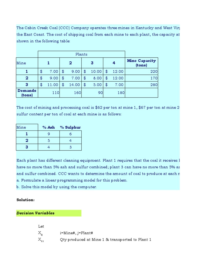 LP Solution - Solver | PDF | Applied Mathematics