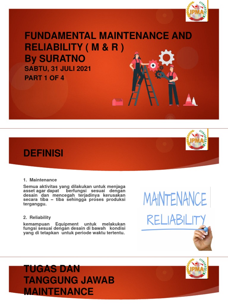Fundamental Maintenance and Reliability | PDF