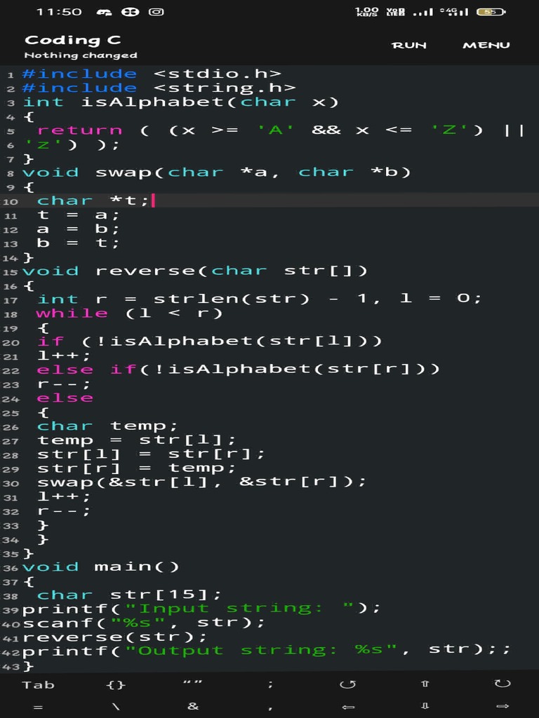 15 Void Reverse (Char STR ) : 4os Canf ("%S" | PDF