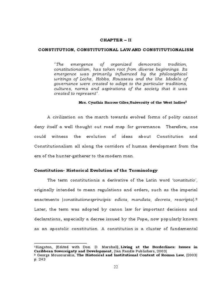 Constitution, Constitutional Law and Constitutionalism | PDF ...