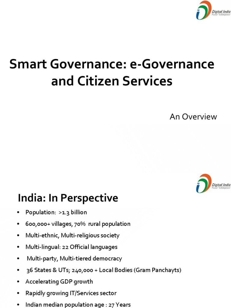 Smart Governance E-Governance and Citizen Services | PDF | Cloud Computing | E Government