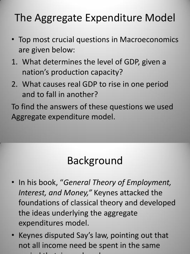 Understanding the Aggregate Expenditure Model | PDF | Consumption ...