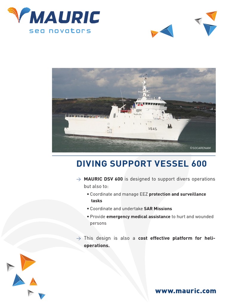 Diving Support Vessel 600: MAURIC DSV 600 Is Designed To Support Divers ...