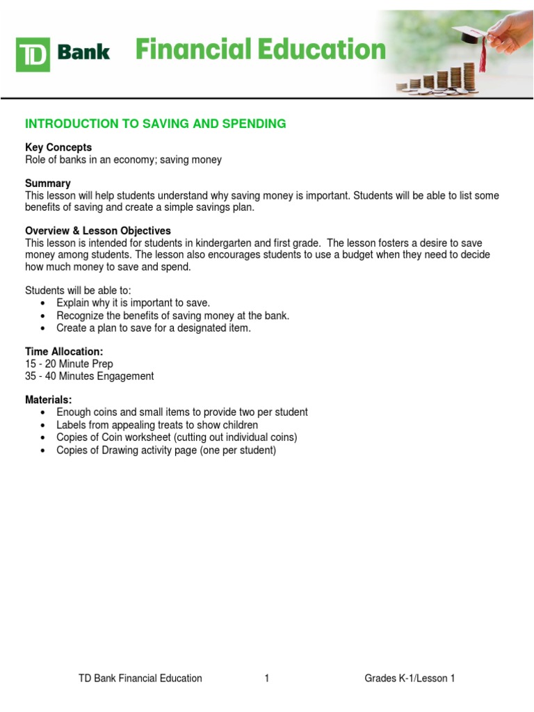 Introduction To Saving and Spending: Key Concepts | PDF | Money ...