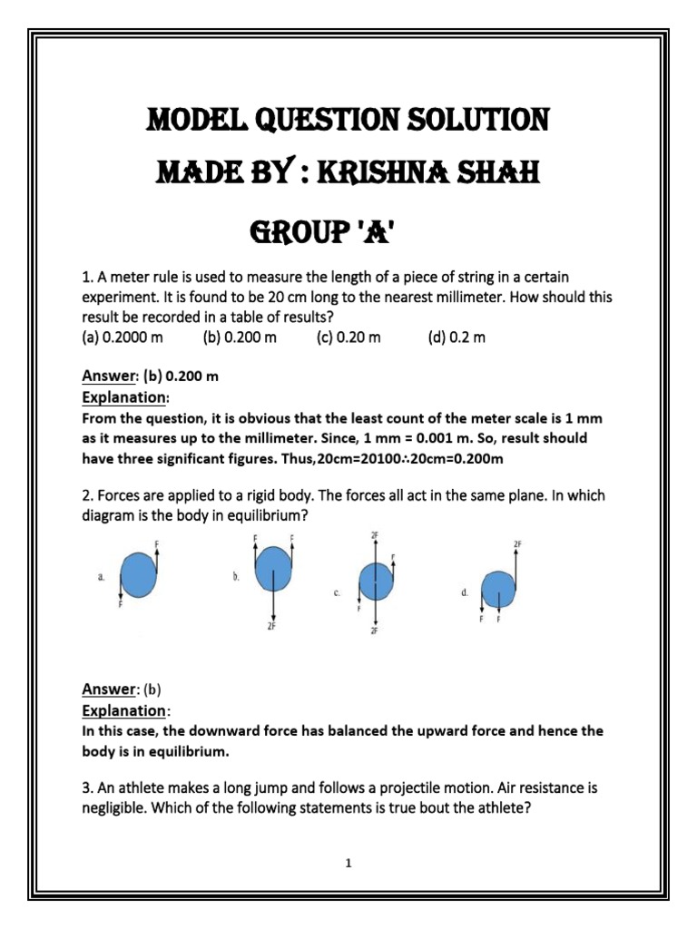 Model Question Solution Made By: Krishna Shah Group 'A': Answer ...