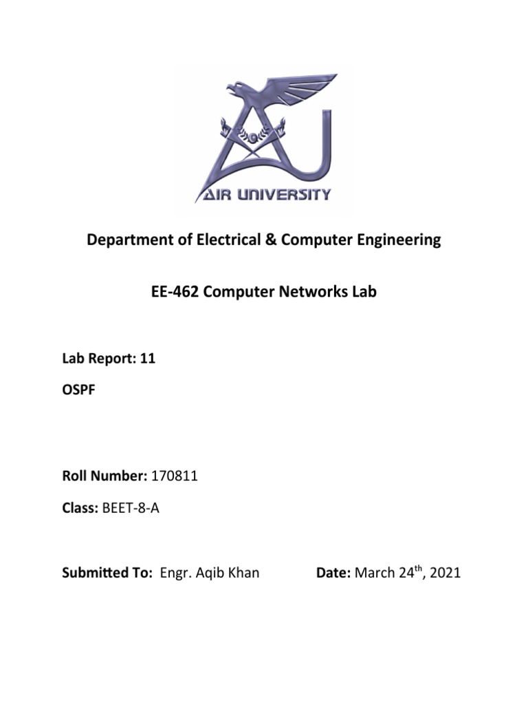 Configuring OSPF Routing Between Multiple Routers to Establish Connectivity in a Network | PDF ...