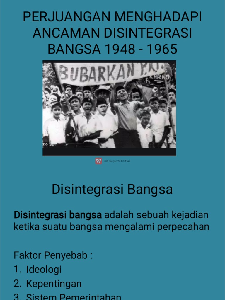 Ancaman Disintegrasi Bangsa 1948-1965 | PDF | Politik | Agama ...