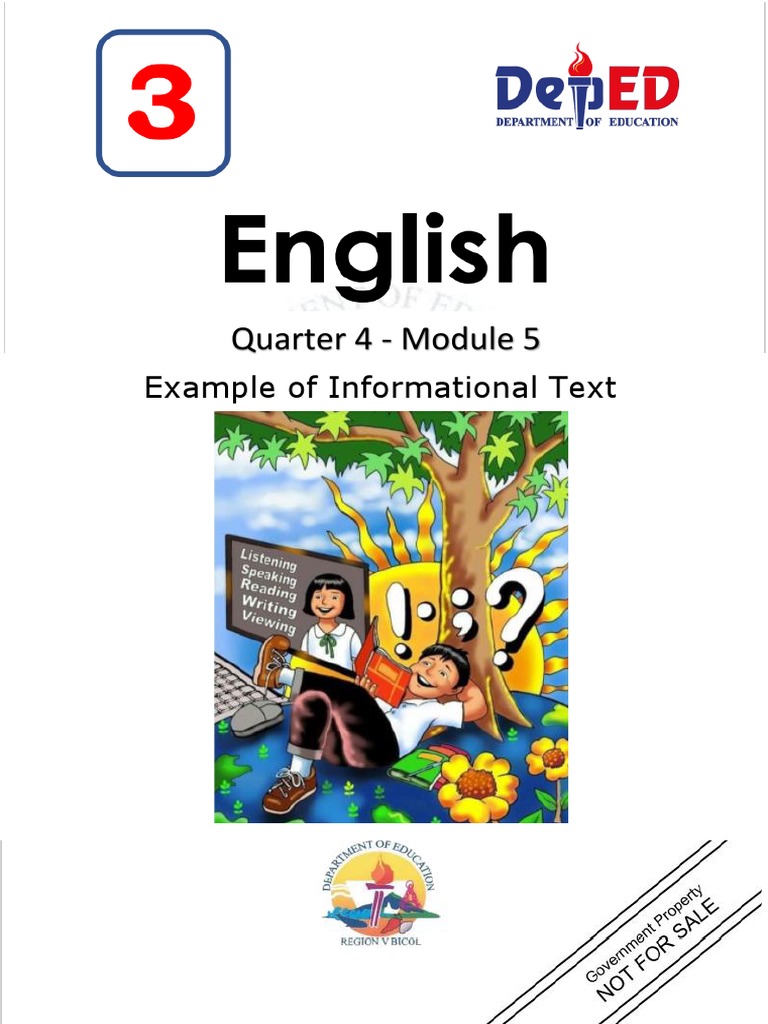 Quarter 4 - Module 5: Example of Informational Text | PDF | Computers