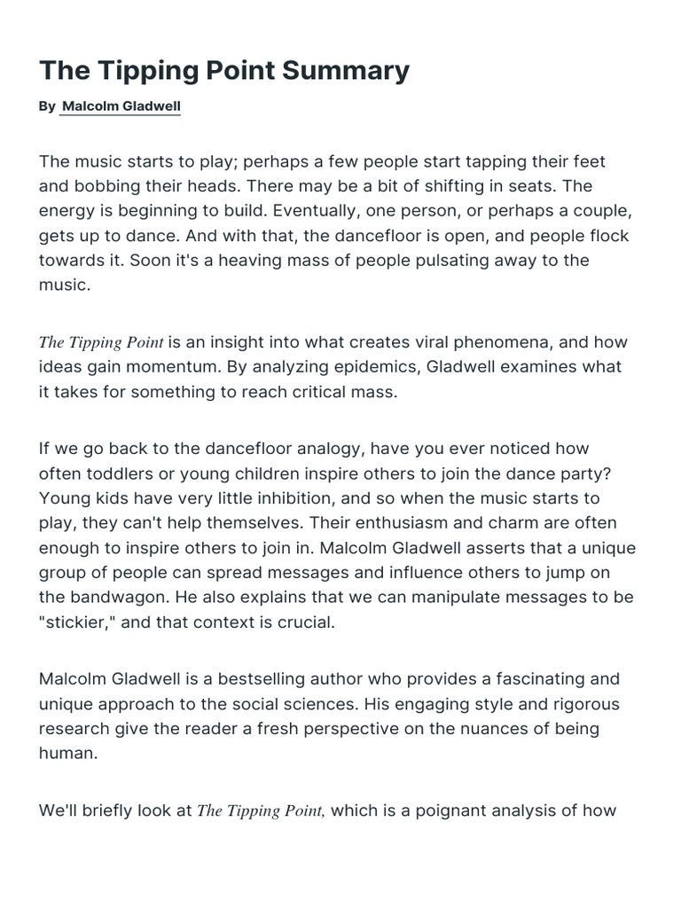 The Tipping Point | PDF