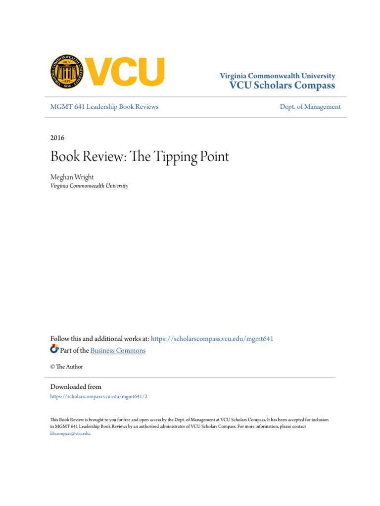 Book Review - The Tipping Point | PDF | Psychological Concepts