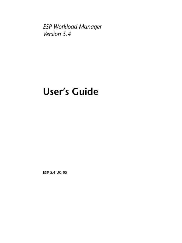 User's Guide: ESP Workload Manager | PDF | Bracket | Command Line Interface