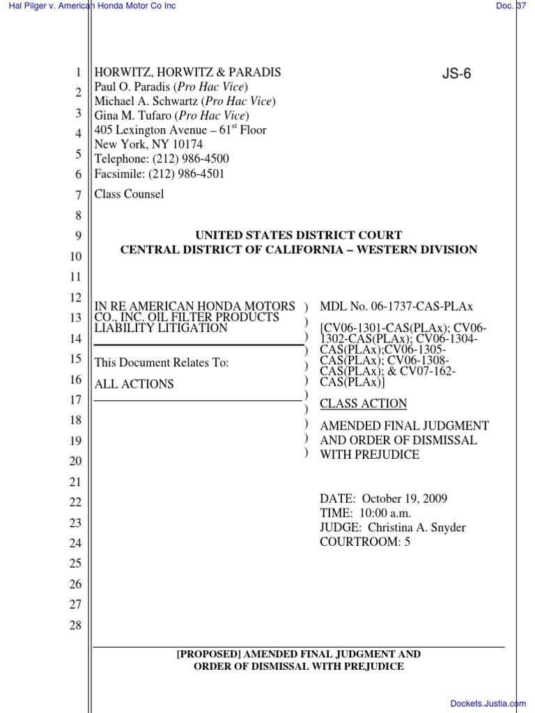 Final Judgment | PDF | Settlement (Litigation) | Collateral Estoppel