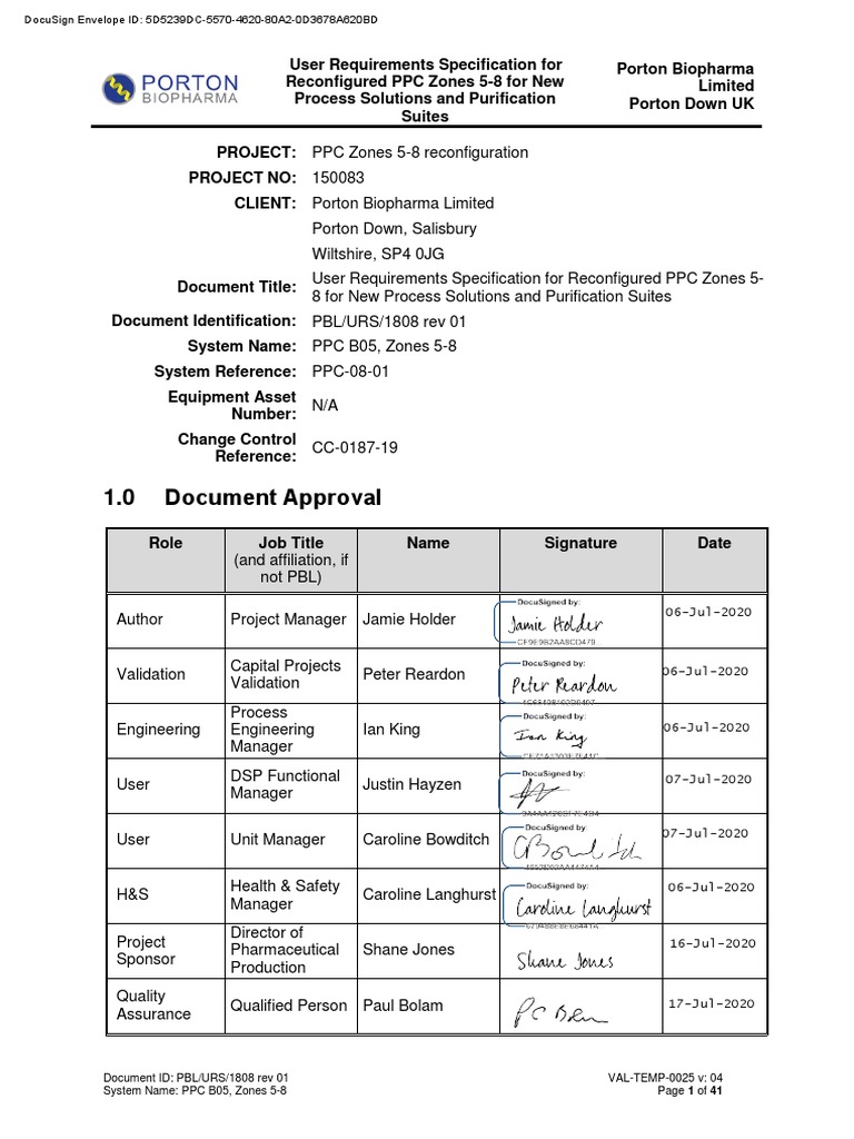 URS-1808 - Rev - 01 - Final - 06.07.2020 Signed | PDF | Specification ...