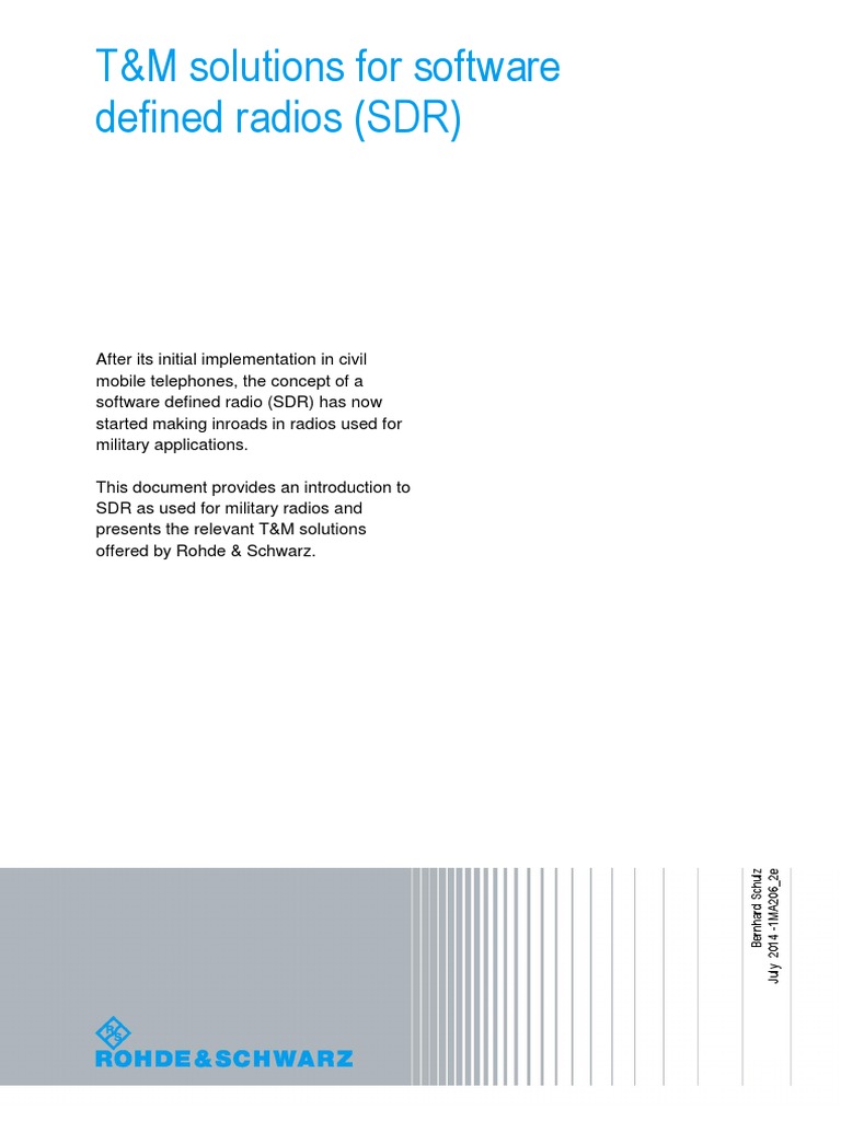 Testing and Measuring Solutions For SDR | PDF | Software Defined Radio ...
