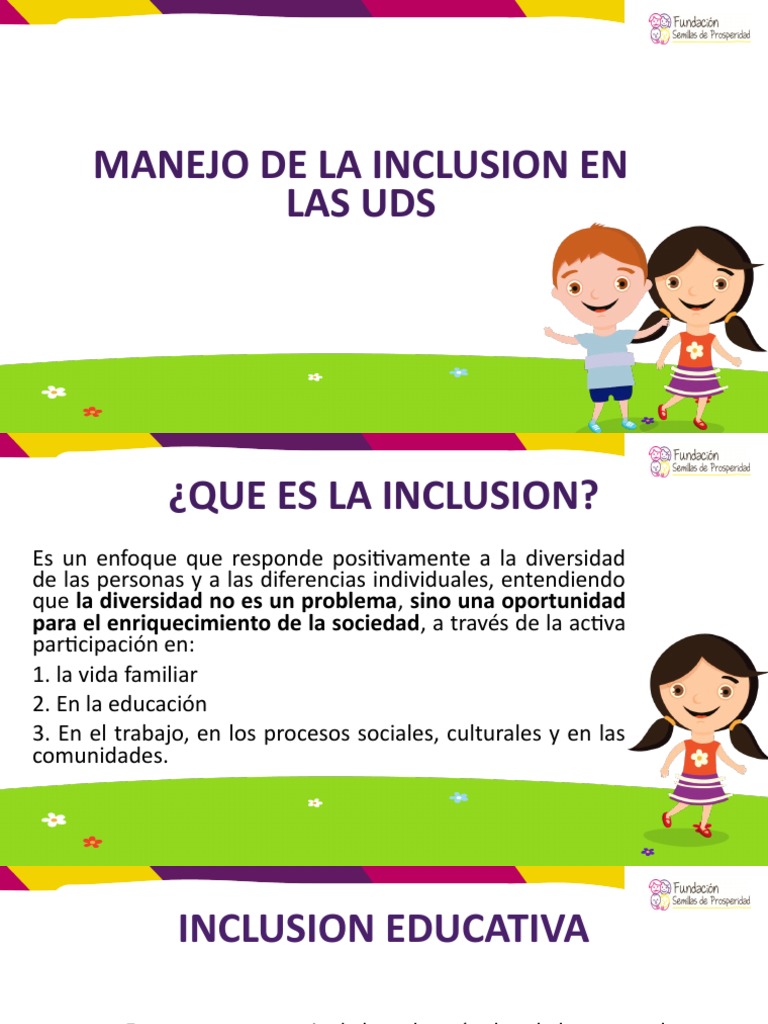 Manejo de La Inclusion en La Uds | PDF | Inclusión (Educación ...