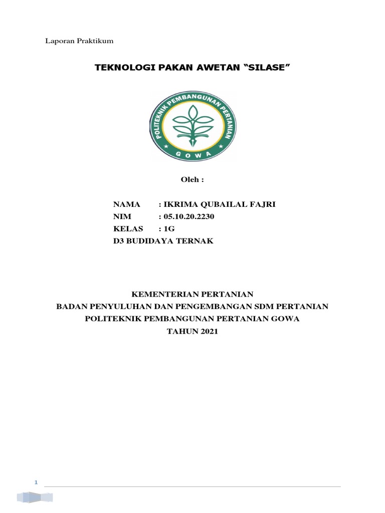 Silase Rumput Gajah | PDF
