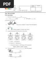Measurement – Mass (Weight) Class 3 Worksheet | PDF | Kilogram | Gram
