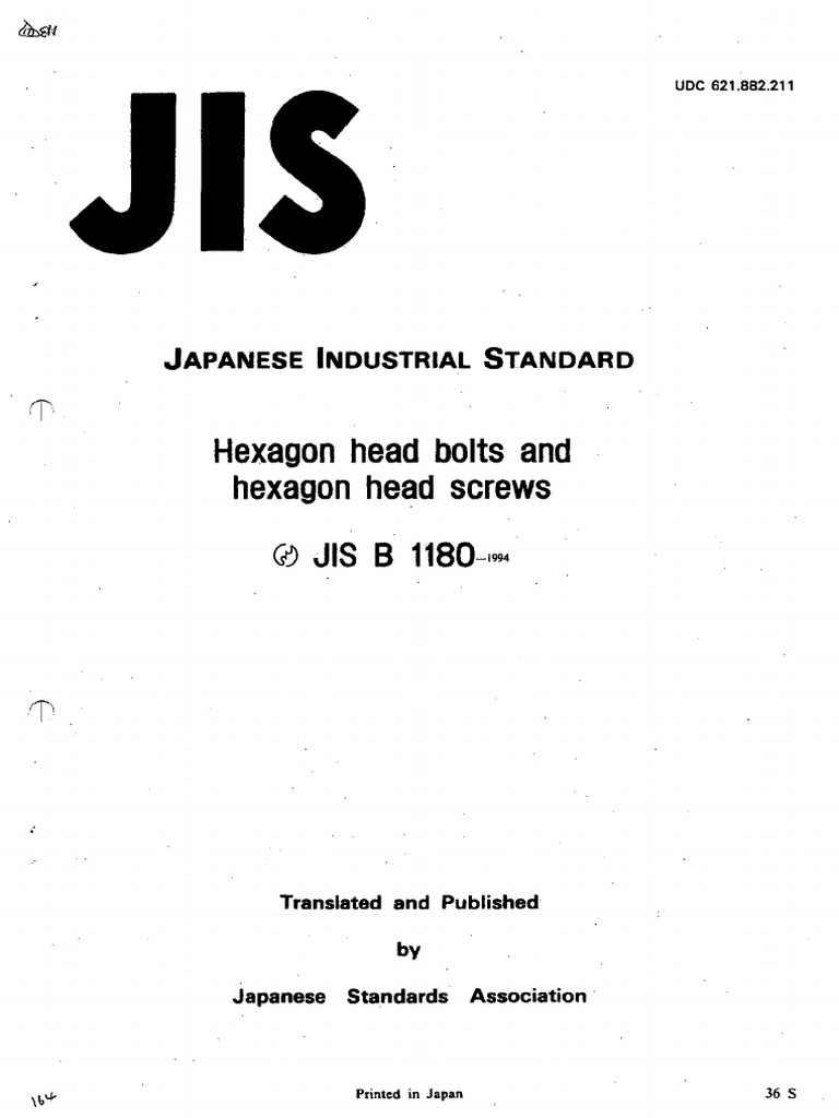 Jis B1180 1994 | PDF