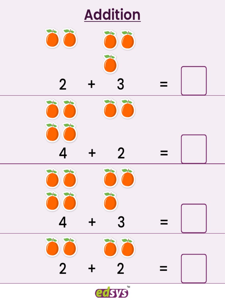 LKG Maths Worksheet 3 | PDF