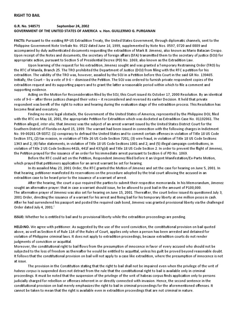 Right To Bail | PDF | Bail | Burden Of Proof (Law)