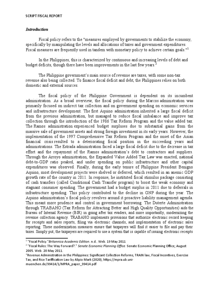 Public Fiscal Report Script | PDF | Taxes | Fiscal Policy