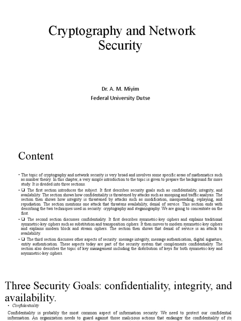 Cryptography and Network Security | PDF | Encryption | Cipher