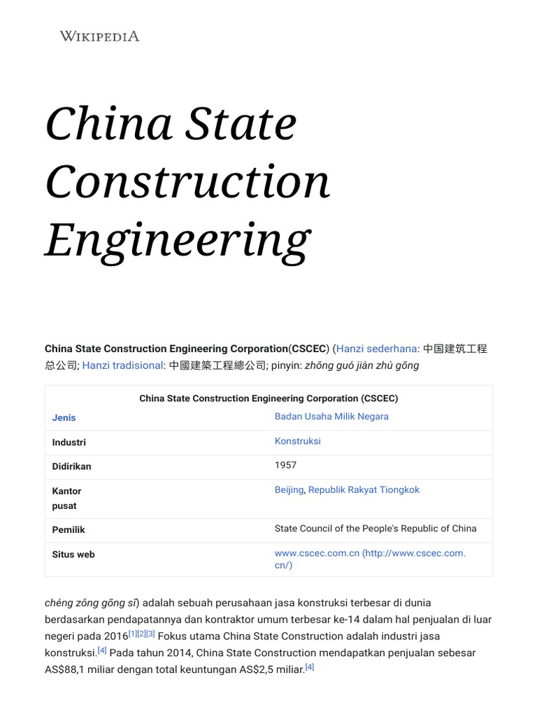 China State Construction Engineering - Wikipedia Bahasa Indonesia ...